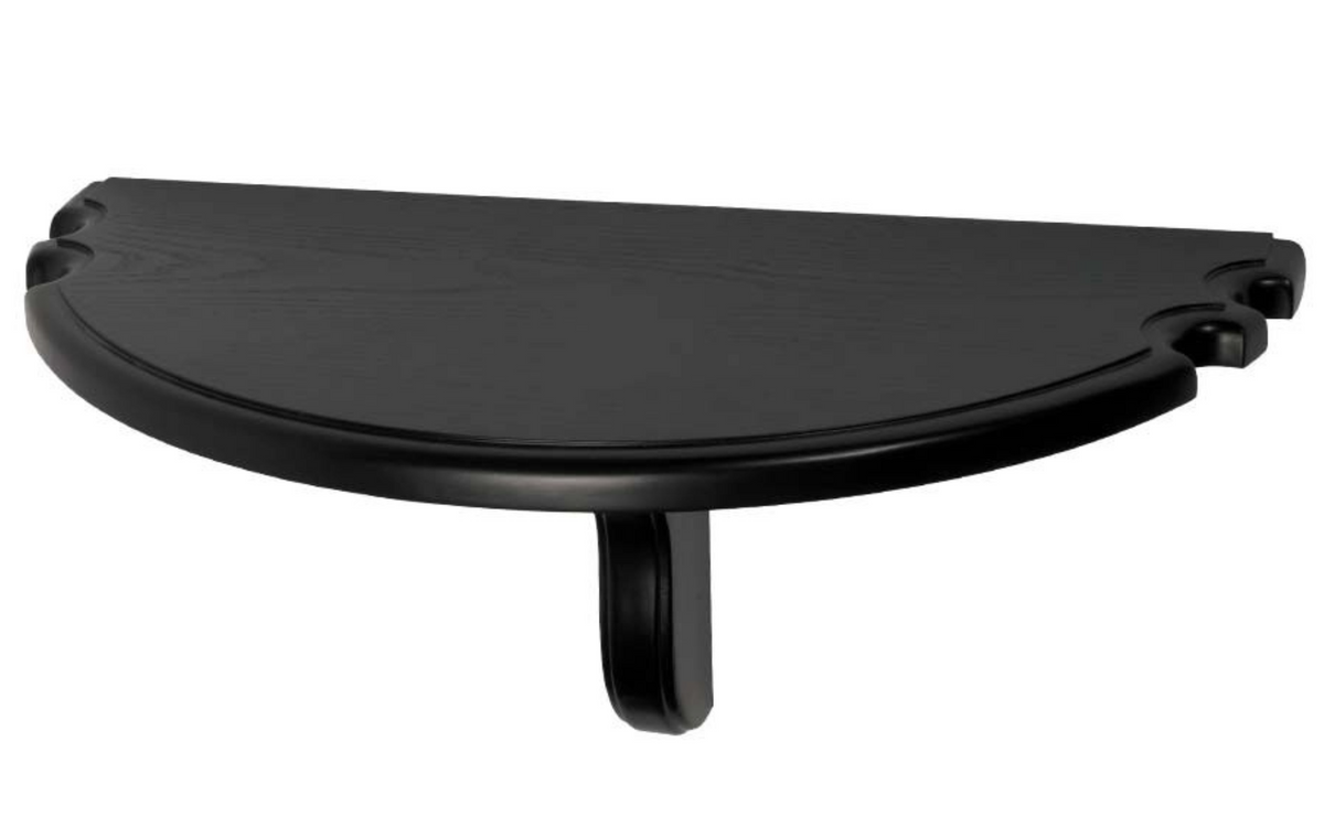 Half Moon Shelf with Pool Cue Rack
