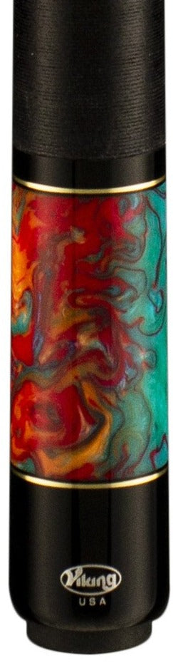 Viking BE0108 Pool Cue Aqua Fire Pearl Sleeve | 0% Financing Available